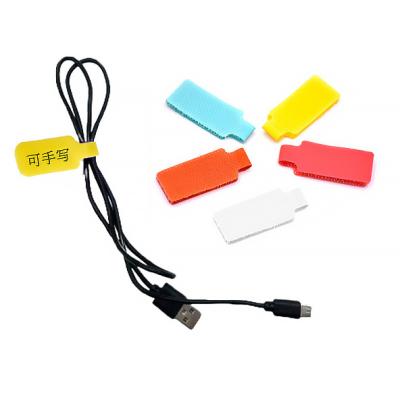 China Colorful Hook And Loop Fastener Self Adhesive Writable Hook And Loop Cable Tie for sale