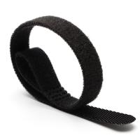 China Black And White P Shaped Cable Hook And Loop Headphone Double Sided 12mm for sale
