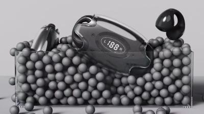 China Black Clip On Wireless Bluetooth True ANC Earphone Headsets for sale