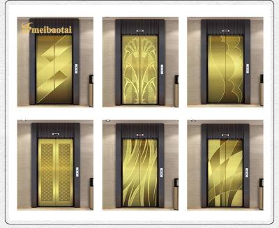 China PVD Gold Mirror Elevator Stainless Steel Sheet with 0.95mm Thickness and 1219x2438mm Size for sale