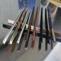 China 0.65mm Thickness 304 Stainless Steel Tile Trim with Customized Size for Wall and Floor Protection for sale