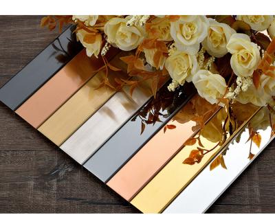 China Stainless Steel U Shape Tile Trim Decorative Inlay Profile For Living Room for sale
