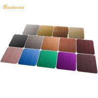 China 304 Stainless Steel Sheet with Brushed Surface and PVD Color Coated in Four Feet Size for Kitchen Walls for sale