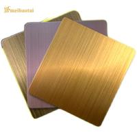 China 201 Grade Brushed PVD Coated Stainless Steel Sheet with 0.65mm Thickness for Decorative Applications for sale