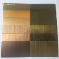 China 0.55mm Thickness 1219x2438mm Anti-fingerprint Hairline Stainless Steel Sheet with PVD Color Coating for sale