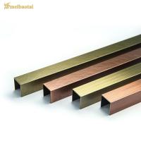 China 8FT Stainless Steel U Profile Bronze Copper Color Inox 304 Exterior Corner Edge for sale
