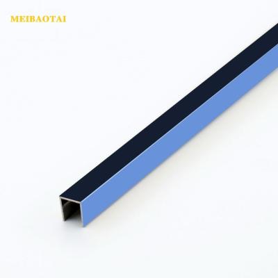 China 10FT Stainless Steel Tile Trim Decoration U Shape U6 U8 Blue  Black Golden Silver Color for sale