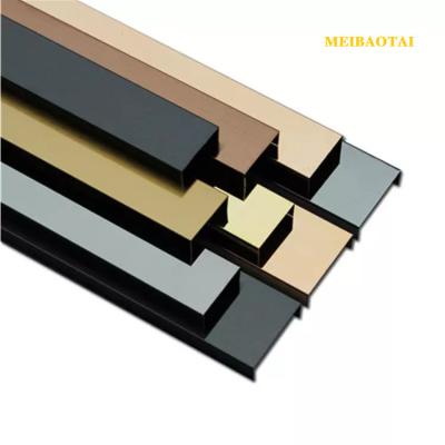China Hairline Mirror 304 Stainless Steel Tile Trim 10FT Anti Finger Print for sale