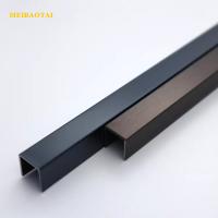 China DIN Standard Brushed Steel 10mm U Channel Edge Profile Stainless Steel Tile Trim for sale