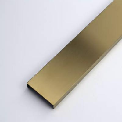 China Black Rose Gold Mirror Hairline Finished 304 SS Tile Trim U20 for sale