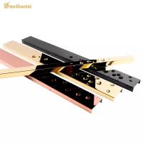 China Gold Mirror Brushed Stainless Steel U Channel Edge Profile with 0.55MM Thickness and Anti Finger Print Feature for sale