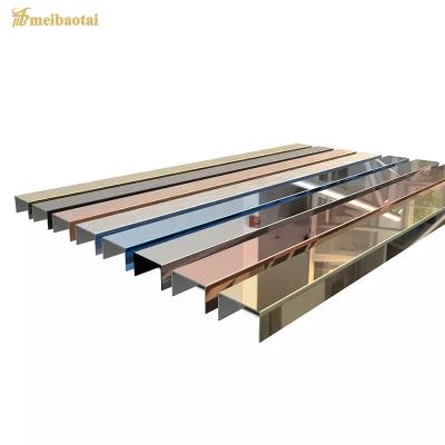 China Mirror Surface Stainless Steel U Profile Tile Trim with Anti Finger Print and 10FT Length for sale