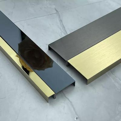 China Gold / Silver / Black / Rose Golden Stainless Steel Tile Trim For Southeast Asian Market for sale