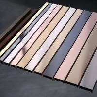China Colorful Mirror Hairline Finished 304 SS Tile Trim U15 2438mm 3048mm Length for sale