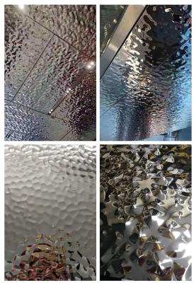 China Ss304 201mm Mirror Color Water Ripple Sheet Decoration Booth ,  Ceiling，Wall ,  Cup for sale