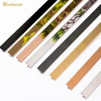 China Brush T Shape Stainless Steel Tile Trim with Anti Finger Print 0.55MM Thickness and Hairline Mirror Surface for sale