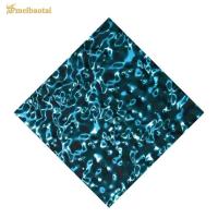China 0.8MM Blue Green Mirror Water Ripple Stainles Steel Sheet 1219x2438mm for sale