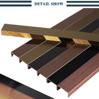 China PVD Color U Shape Stainless Steel Tile Trim 12mm AISI Standard for sale