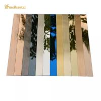 China 10mm Stainless Steel Tile Trim For Corner Decoration Brushed Flat Strips for sale