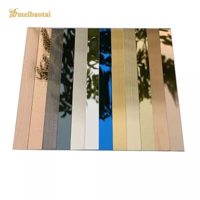 China 10mm Stainless Steel Tile Trim For Corner Decoration Brushed Flat Strips for sale