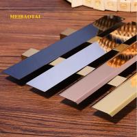 China Home Decor Flat Stainless Steel Tile Strip 0.55MM Thickness Anti finger print for sale