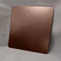 China Cross Brushed 304 SS Sheet Brown Color Plating Kitchen for sale