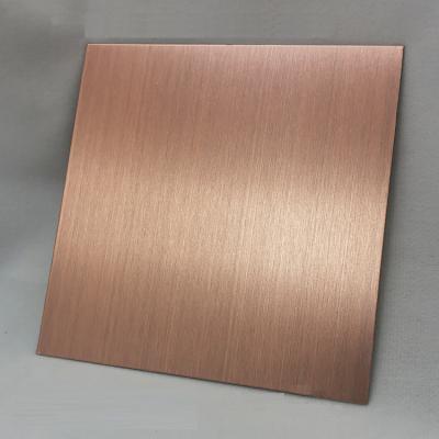 China Colored Hairline Matt Stainless Steel Plate with NO.4 Surface Treatment and Customized Size for sale