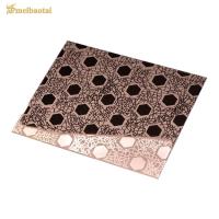 China 0.95mm Thickness Gold Rose Polished Finish Etching Elevator Stainless Steel Sheet 304 Grade for sale