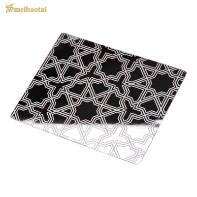 China 1219mm*2438mm Standard Size Etched Stainless Steel Sheet for Elevator Decoration for sale