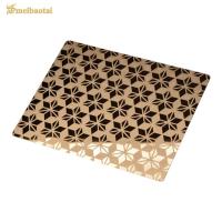China 1.0mm Thickness 304 Stainless Steel Etched Decorative Sheet Four Feet Size for sale
