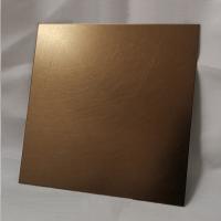 China Bronze PVD Coated Stainless Steel Sheet with Cross Brushed Surface in Four Feet Size for sale