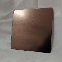 China Bronze PVD Coated Stainless Steel Sheet with Cross Brushed Surface in Four Feet Size for sale