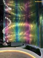 China Customized Laser Pattern Rainbow Stainless Steel Sheet Decoration Lobby for sale