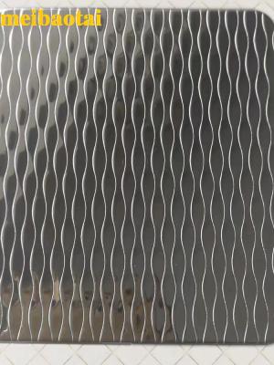 China Silver Mirror Embossed Stainless Steel Panel 1219*2438MM for sale
