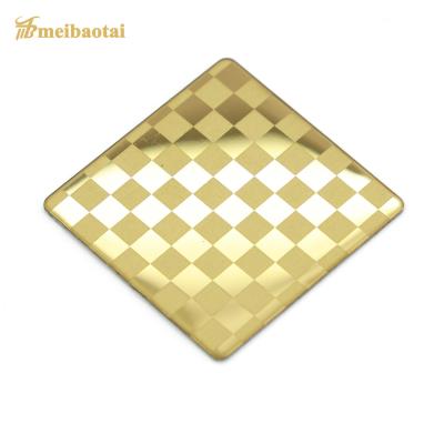 China 8K Mirror Finish Gold Etching Sustainable Cold Rolled Stainless Steel Plate and SS Sheet for sale
