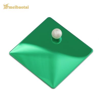 China Green Mirror Finish PVD Blue Coated Decorative Stainless Steel Sheet 1.2mm Thickness for sale