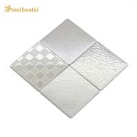 China Silver Mirror Embossed Stainless Steel Sheet For Hotel Decoration for sale
