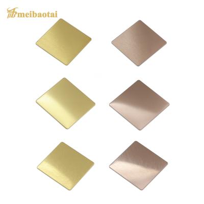 China JIS Standard Cold Rolled Stainless Steel Plate Gold Hairline 4 Feet for sale