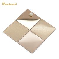 China Rose Golden Matte Finish Decorative Stainless Steel Sheet 4x8 0.65mm Thickness for sale
