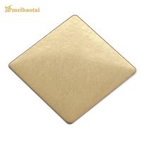 China Four Feet Brushed Gold SS Decorative Plate 0.65mm Thickness for sale