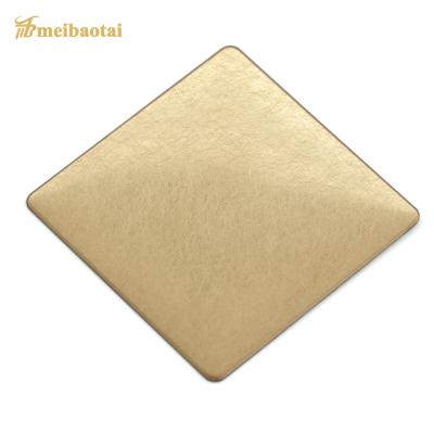 China Four Feet Brushed Gold SS Decorative Plate 0.65mm Thickness for sale