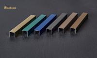 China 304 Stainless Steel Tile Trim Decorative U Profile With V Groove and Color Coating for sale