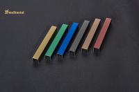 China 0.65mm Thickness Stainless Steel Tile Trim SS U V Profile with Color Platng and V Grooved Design for sale