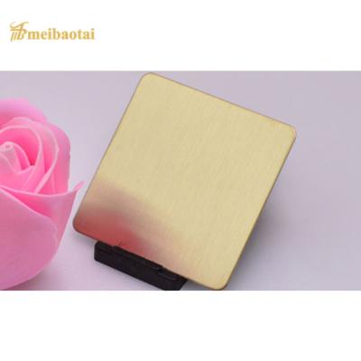 China Four Feet Brushed PVD Coated 201 Grade Decorative Stainless Steel Sheet for sale
