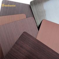 China Anti Bronze AFP Finish Four Feet Hairline Stainless Steel Sheet for Architectural Applications for sale