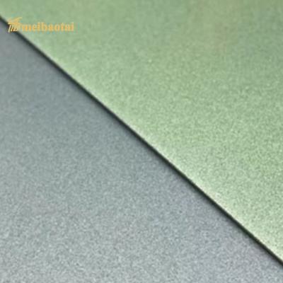 China Silver Green Color Sandblasted Stainless Steel Sheet ss304 201 1219x2438mm for sale