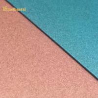China Pink Blue Hairline Stainless Steel Sheet Sandblasted 0.45mm Thickness for sale