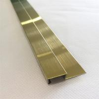 China 201 304 Golden Hairline Mirror Stainless Steel Tile Trim Metal U Profile for sale