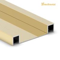 China Grade 304 Stainless Steel Tile Trim 0.65mm Thickness Decorate Wall Edge for sale
