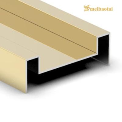 China Color Profile M U L T V A Stainless Steel Tile Trim T6x8 Feet Rustproof for sale